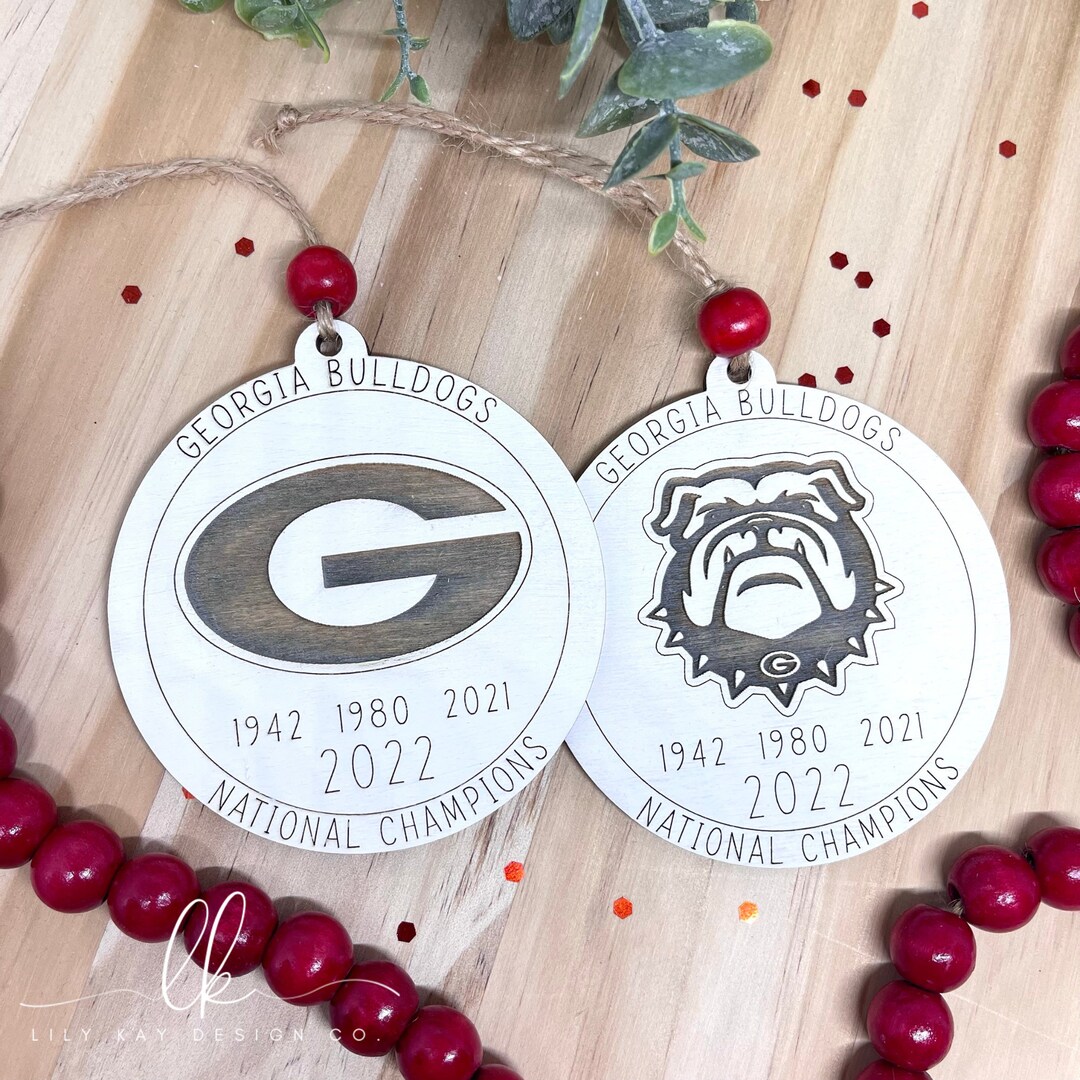 Football Ornament or Car Charm | UGA | Bulldogs | National Champions - Etsy