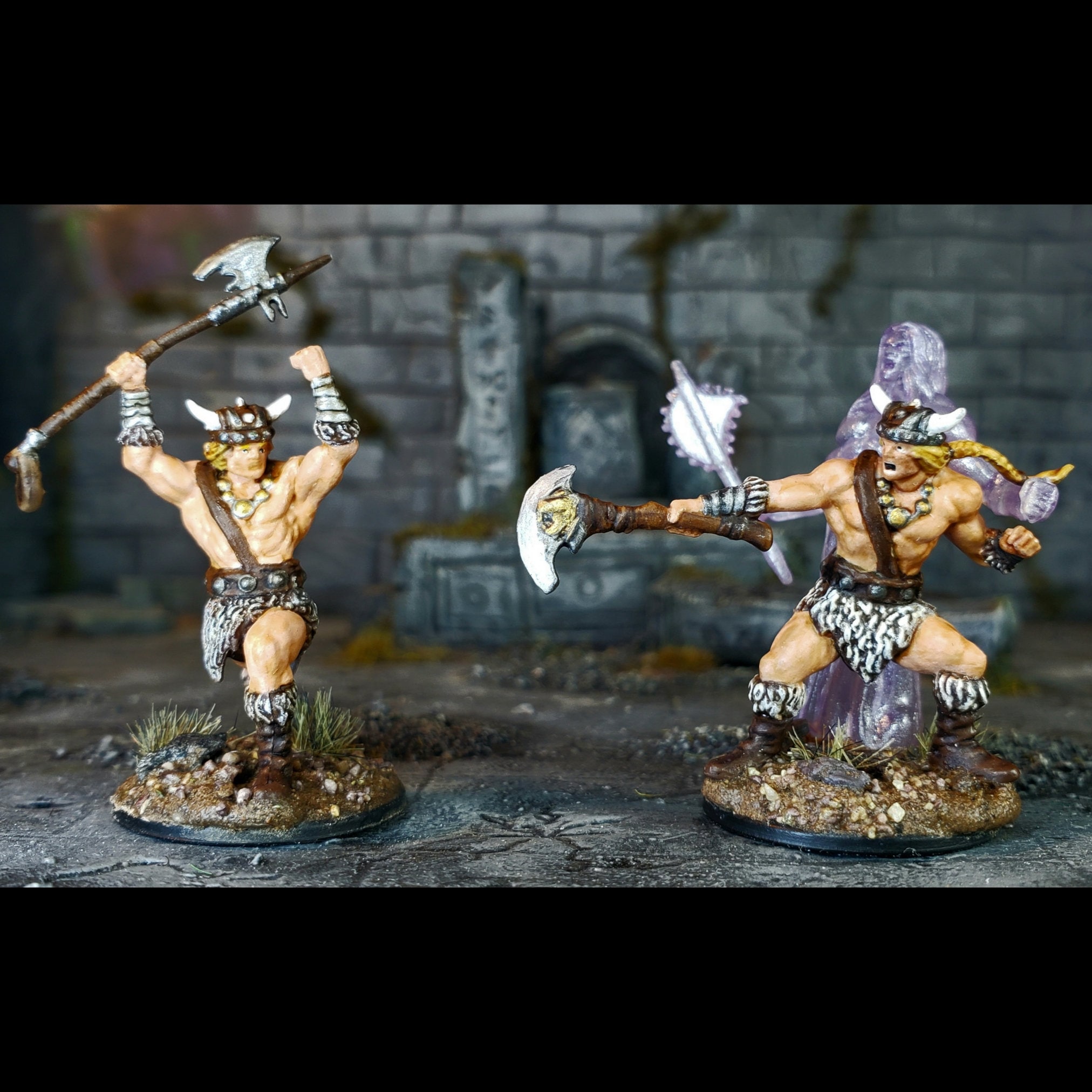 Human Barbarian Miniature Set for D&D - Etsy