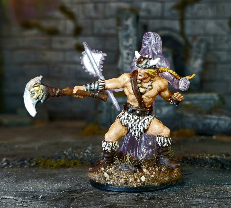 Human Barbarian Miniature Set for D&D - Etsy