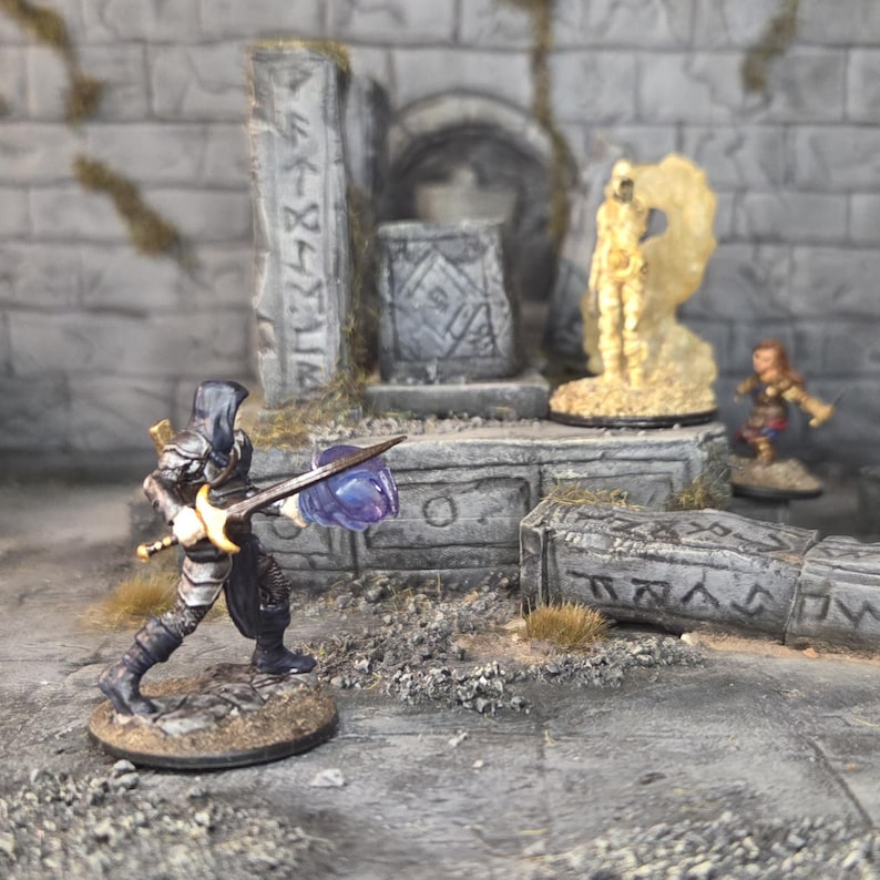 Human Multiclass/warlock/eldritch Fighter Mage Miniature for D&D or Any ...