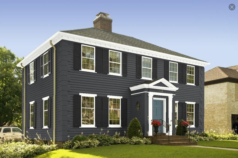 Dark Gray Exterior Color Palette SHERWIN-WILLIAMS Paint - Etsy