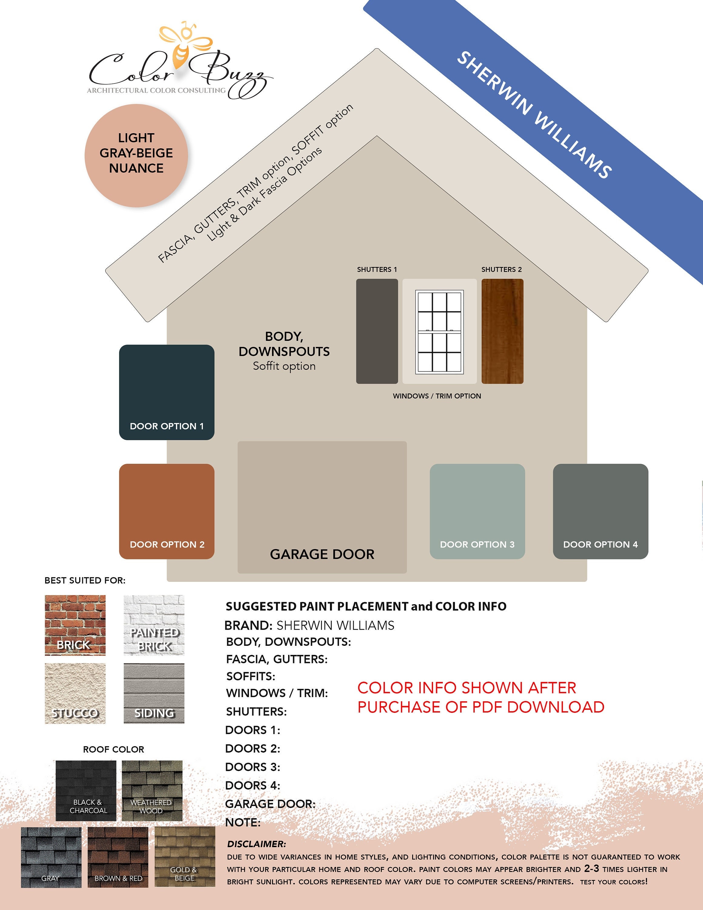 LIGHT GRAY BEIGE | Exterior Paint Color Scheme | Sherwin-williams ...