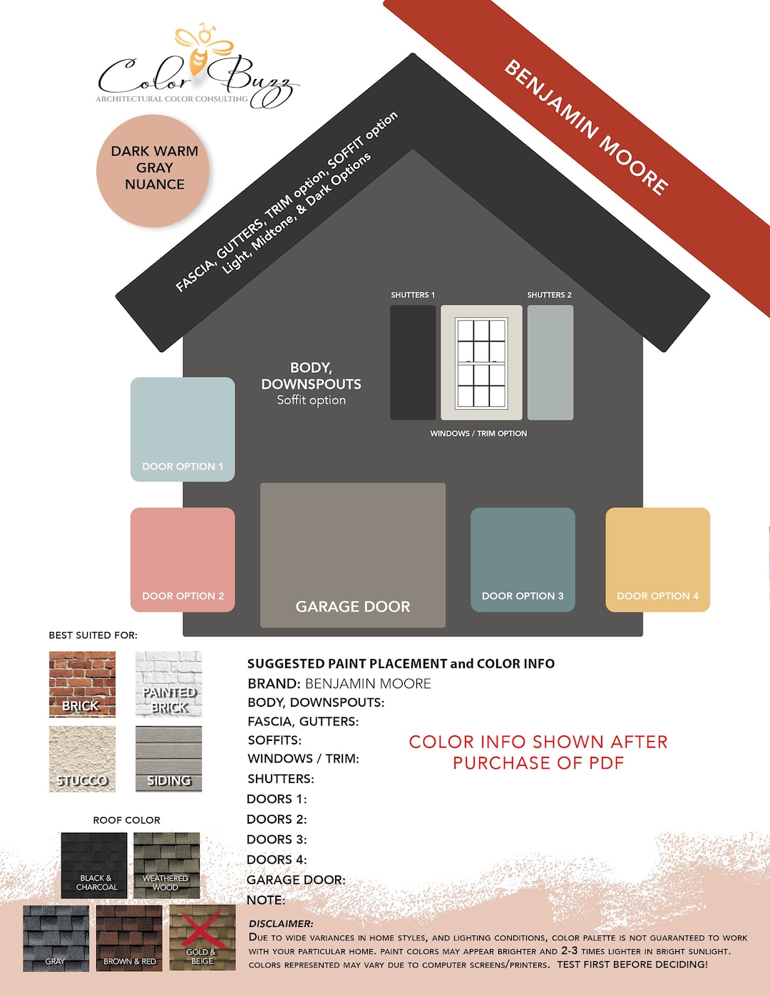 DARK WARM GRAY | Exterior Paint Color Scheme | Benjamin Moore Paints ...