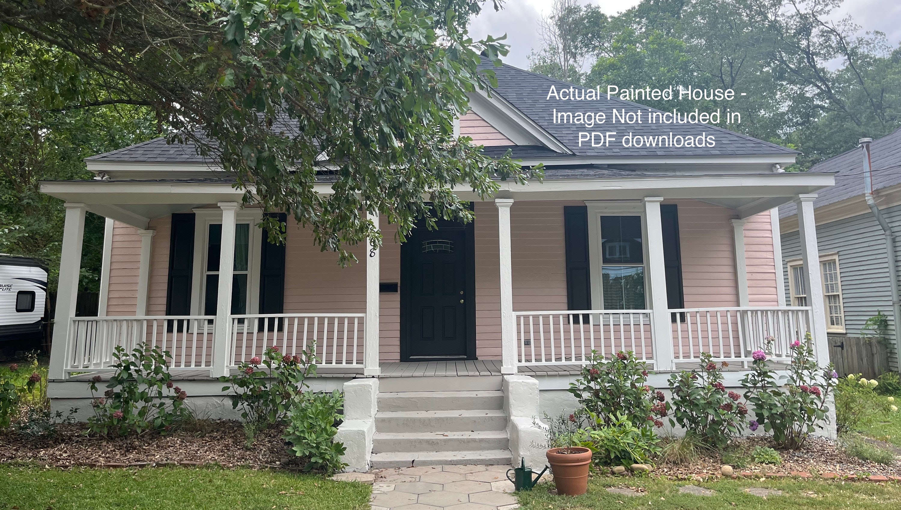 PINK Exterior Paint Color Scheme: Sherwin-williams (digital Download ...