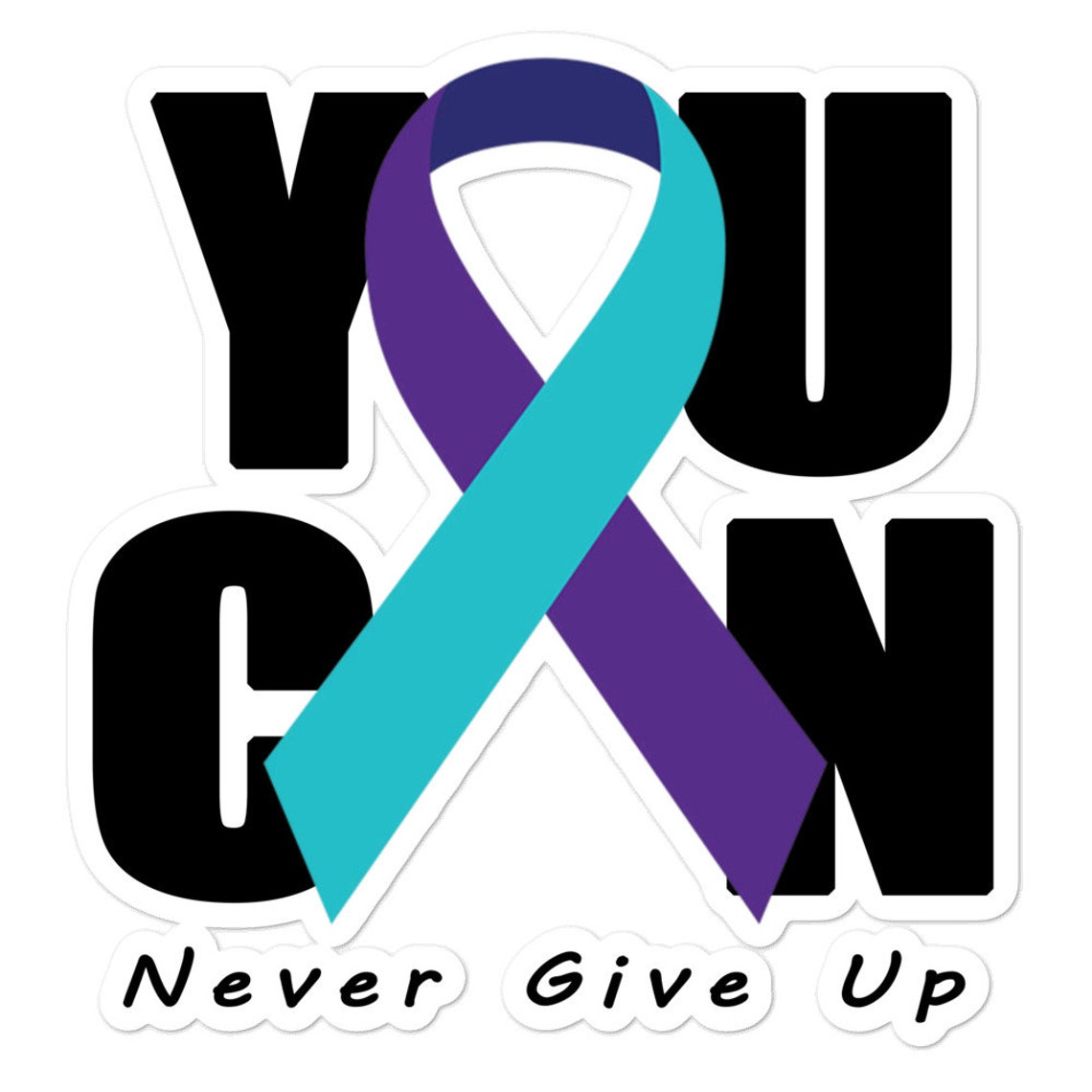 Suicide Awareness Never Give Up Sticker Teen Suicide | Etsy