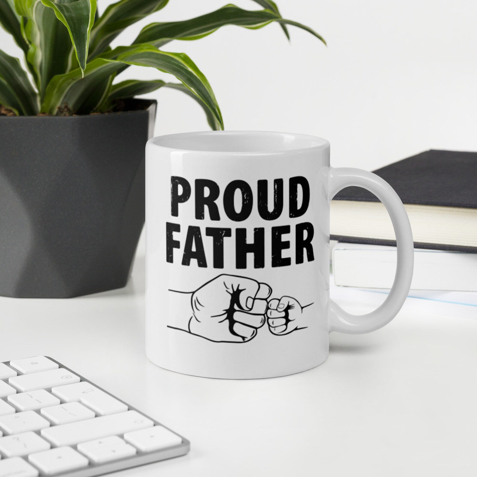 Proud Father Coffee Mug Proud Dad Mug Fist Bump Kids Mug - Etsy