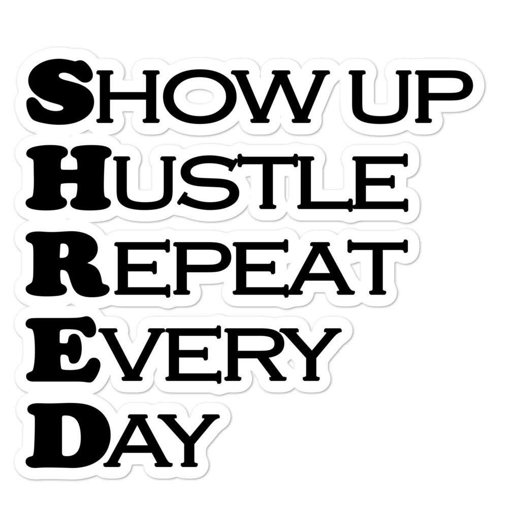 Show Up Hustle Repeat Every Day Sticker Motivational - Etsy