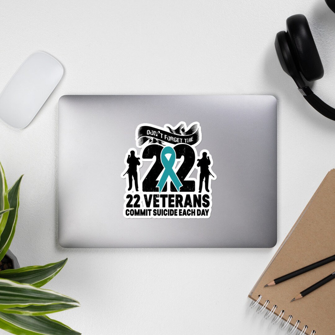 22 Too Many PTSD Awareness Sticker, Veteran Sticker, 22 Veterans A Day ...