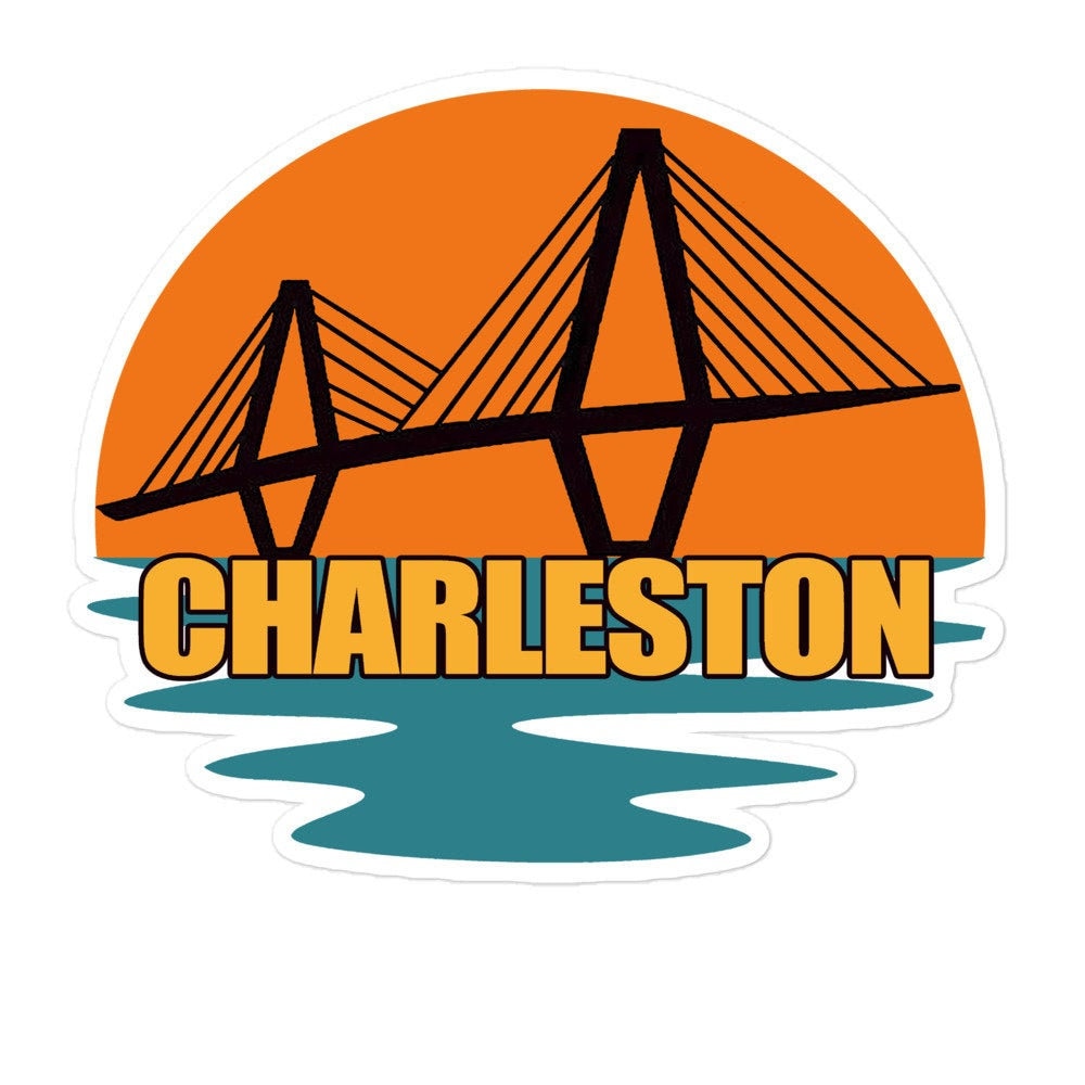 Charleston SC Sticker, Cooper River Bridge Sticker, Ravenel Bridge ...
