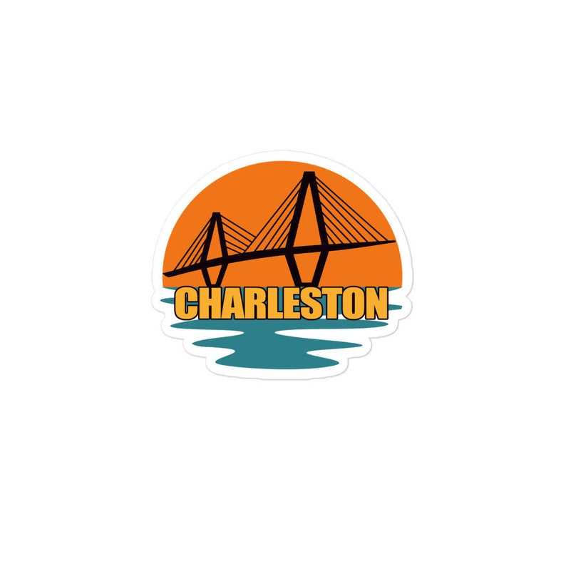 Charleston SC Sticker, Cooper River Bridge Sticker, Ravenel Bridge ...
