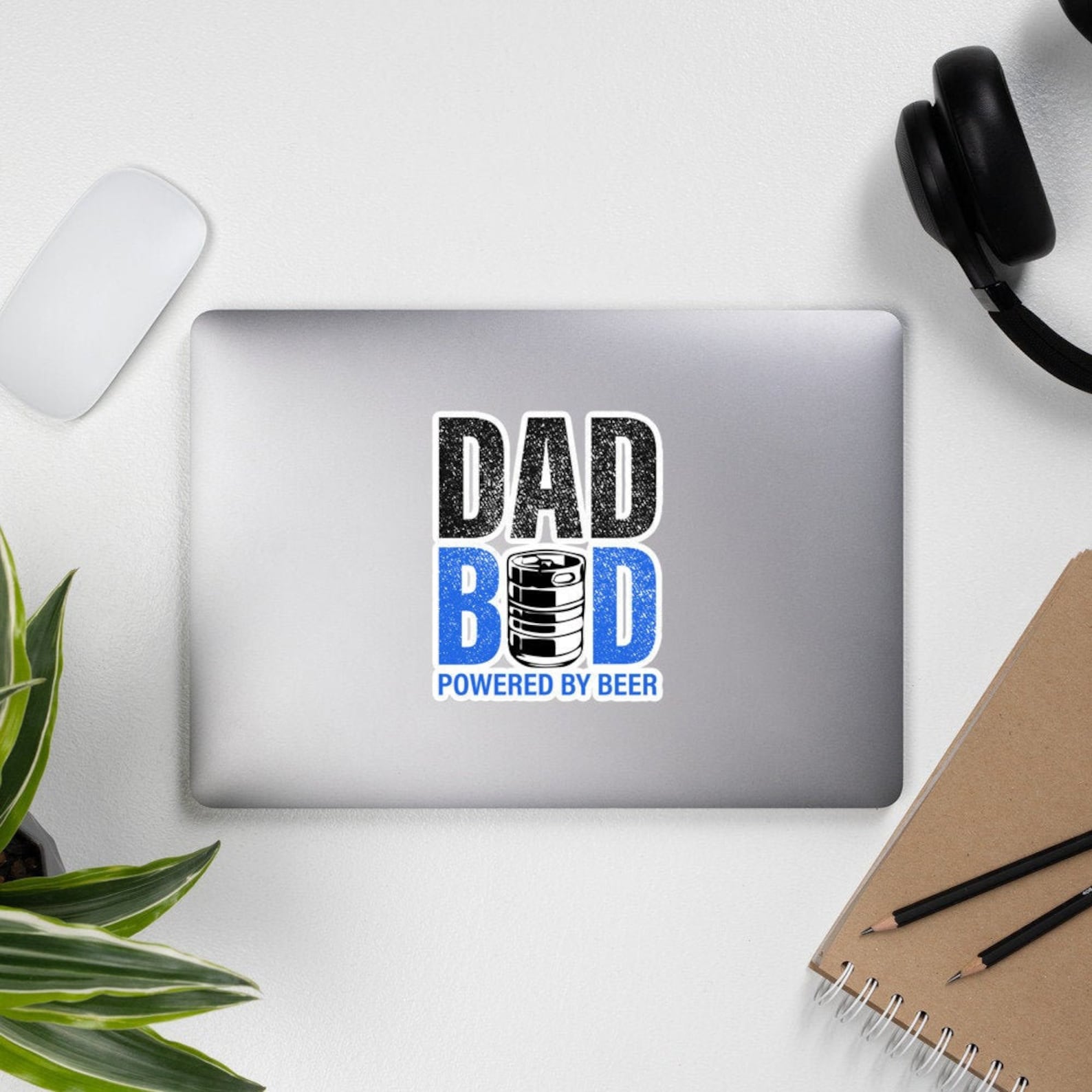 Dad Bod Powered by Beer Sticker Funny Fathers Day Sticker - Etsy