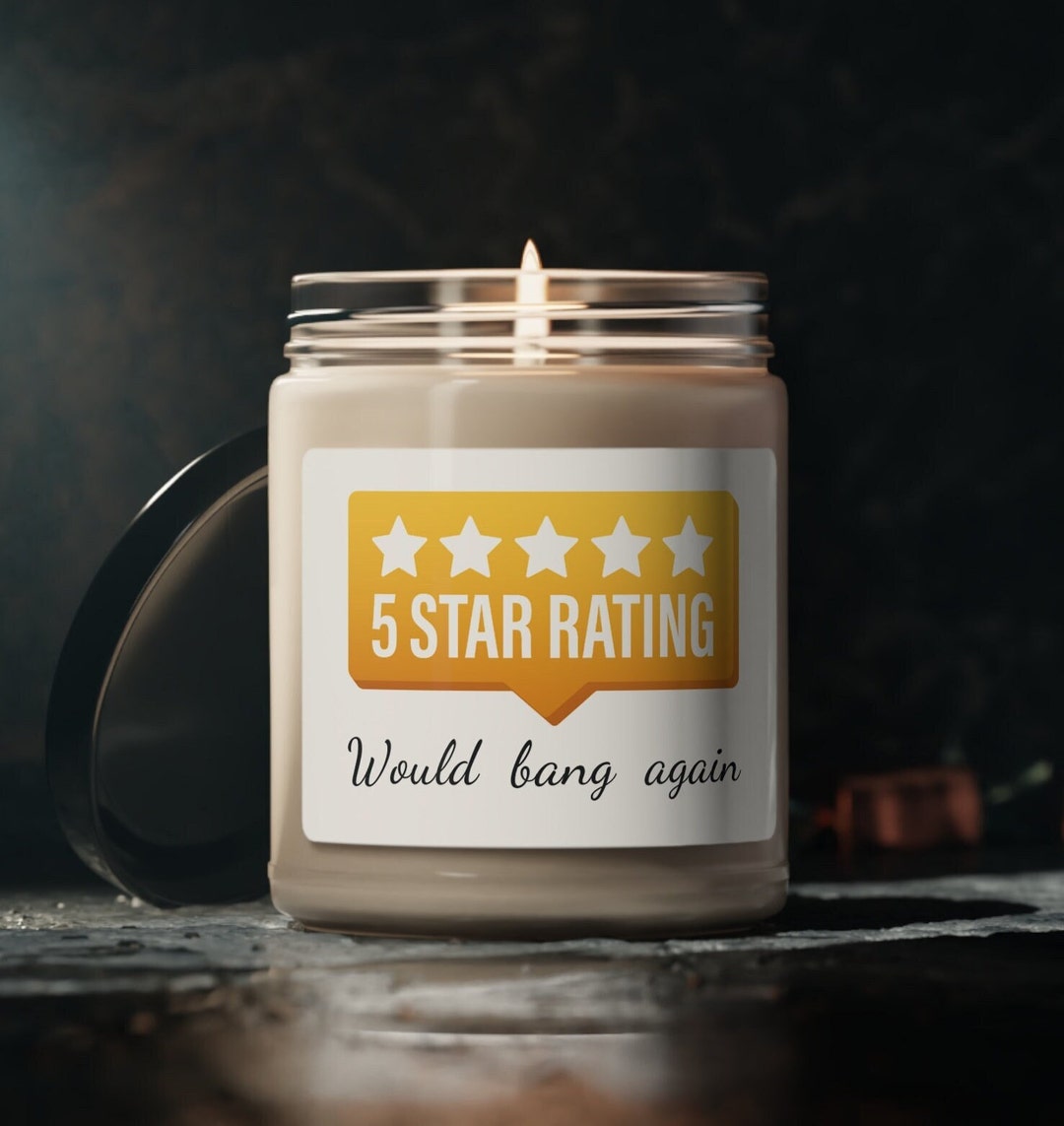 5 Star Rating Would Bang Again, Funny Valentines Day Candle, Valentines ...