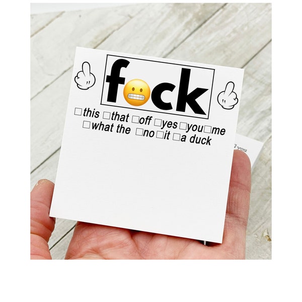 Offensive Note Pads - Etsy