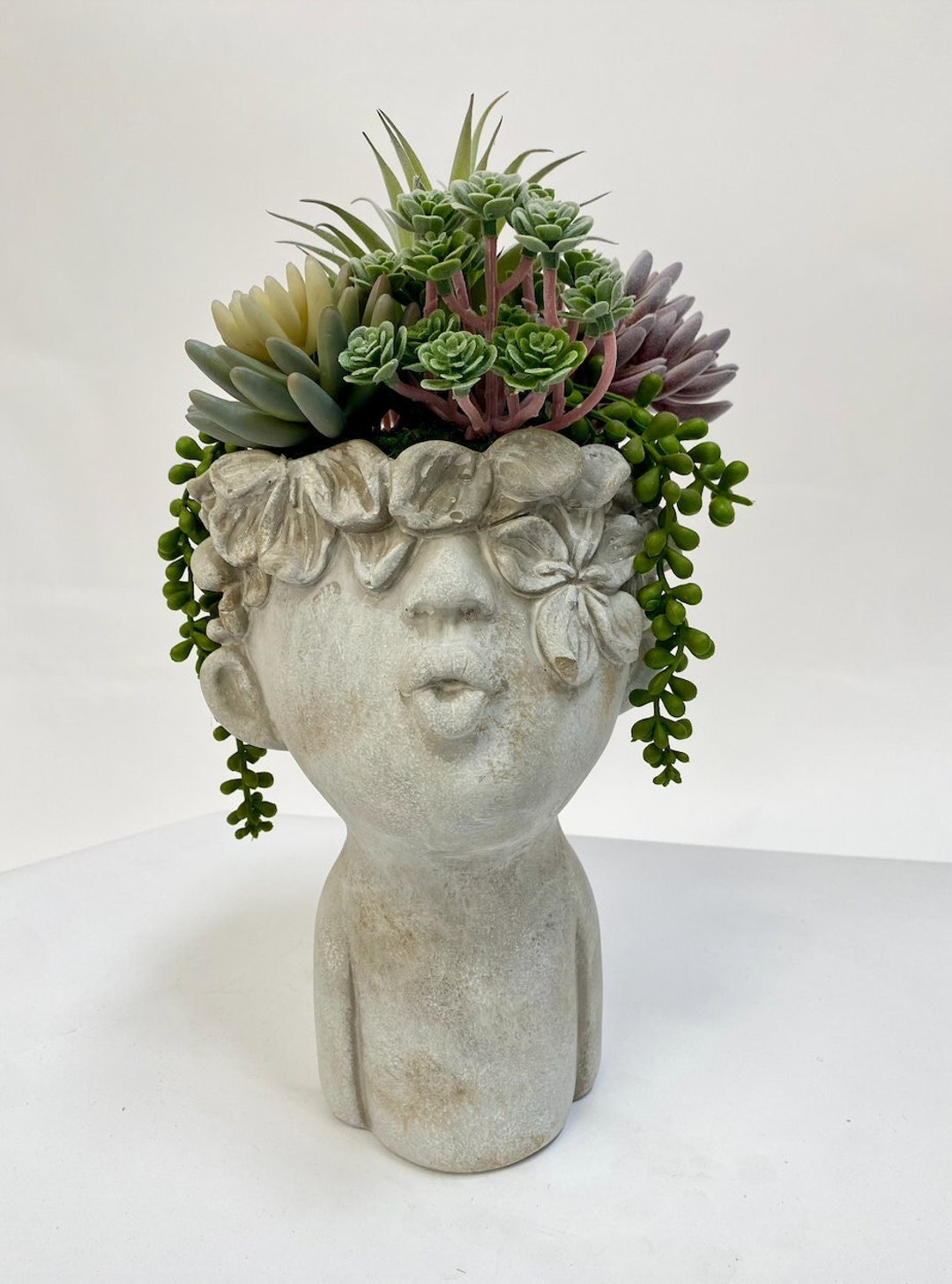 Faux Succulent Arrangement Kissie Face 14h Mothers Day Gift - Etsy
