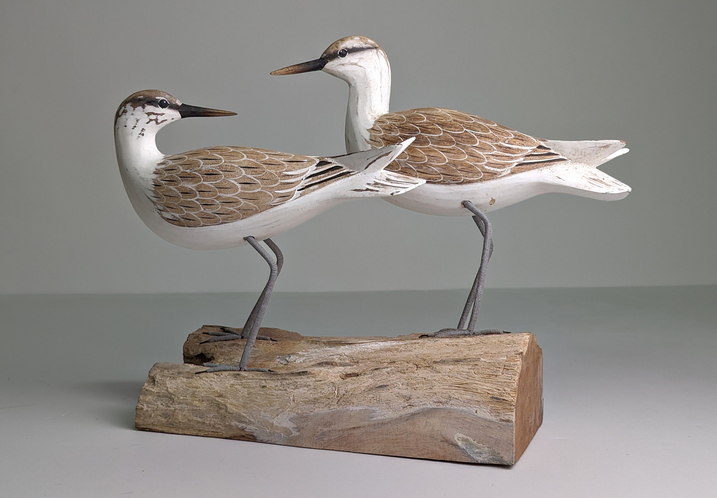 Wooden Sandpiper Pair 10.5" H X 14"l Hand Painted Wooden Birds - Etsy