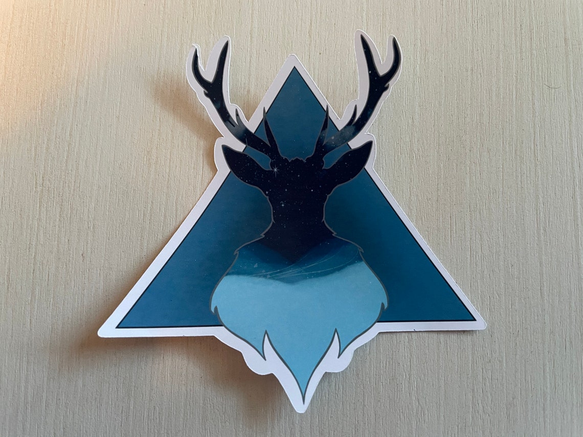 Winter Beasts Collection; 'frosted Reindeer' Gloss Sticker - Etsy