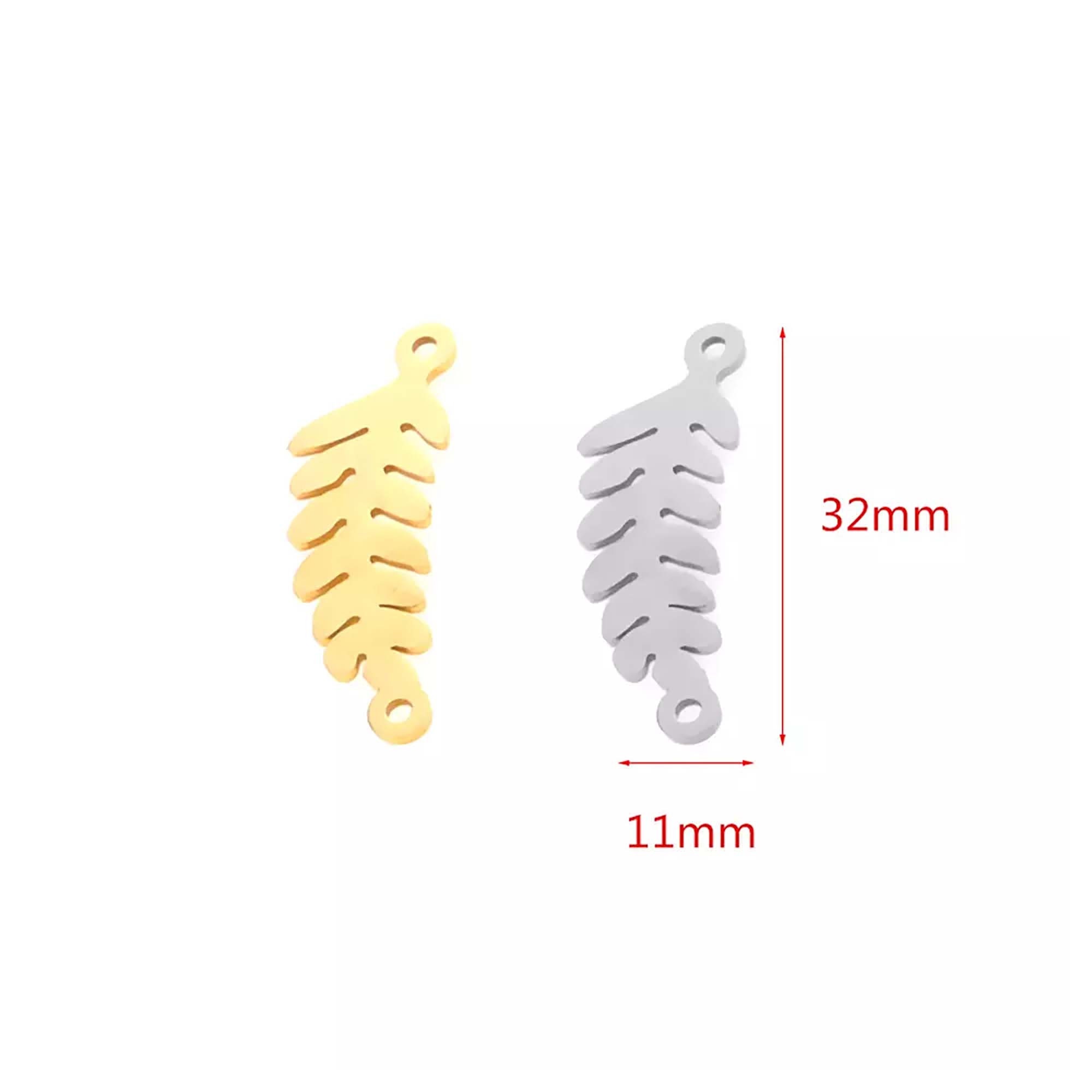 Tree Leaf Connector in Stainless Steel Gold Color for - Etsy