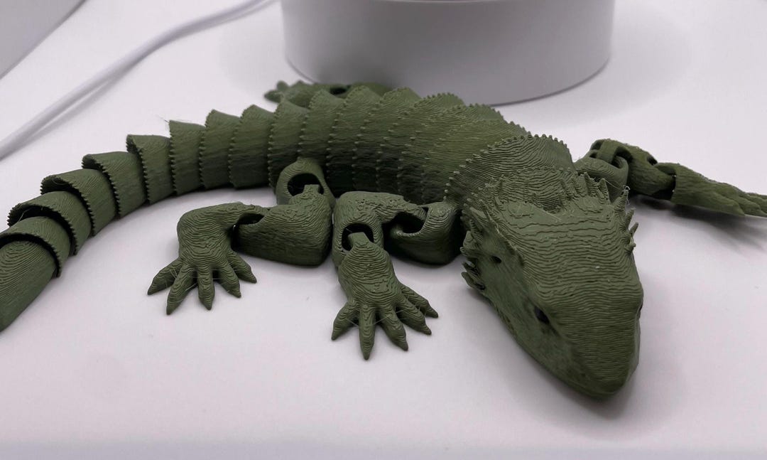 Articulated 3D Printed Bearded Dragon Toy - Etsy