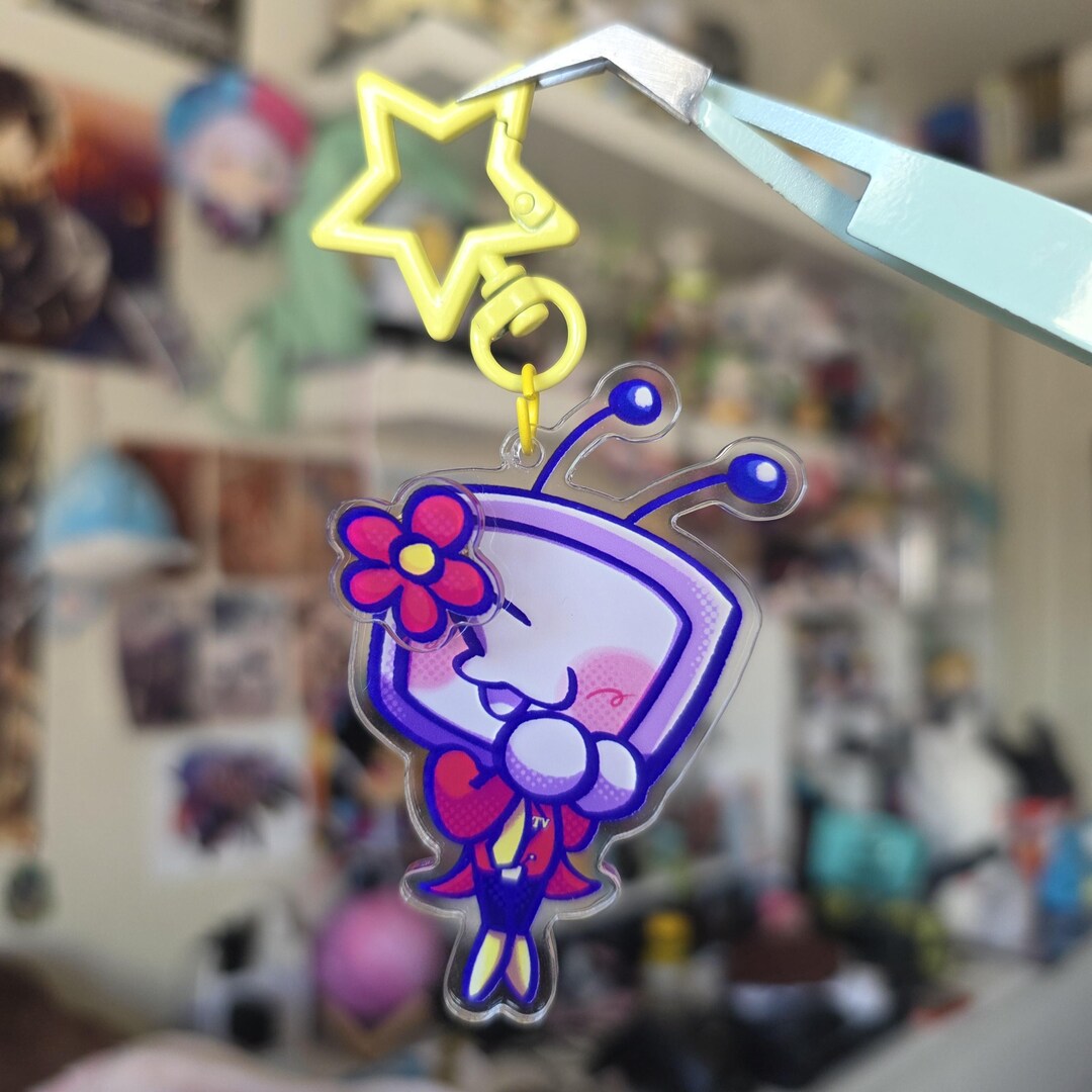 Deltarune Tenna Spinning Flower Acrylic Charm - Etsy