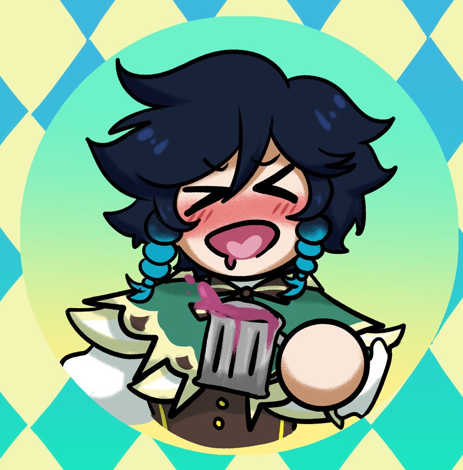 Genshin Impact Venti pin/button set | Etsy