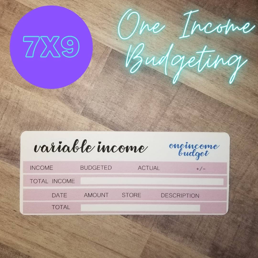 Variable Income Tracker April Savings/Spending Tracker 8.5x11 & Petite ...