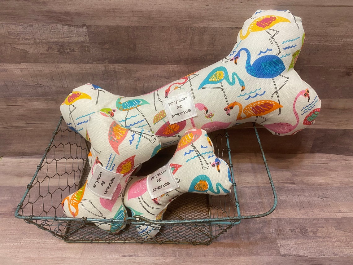 Dog Bone Toy / Plush Toy With or Without Squeaker | Etsy
