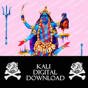 Kali Digital Download, Kali Digital Art, Kali Ma, Goddess, Hindu, Vedas ...