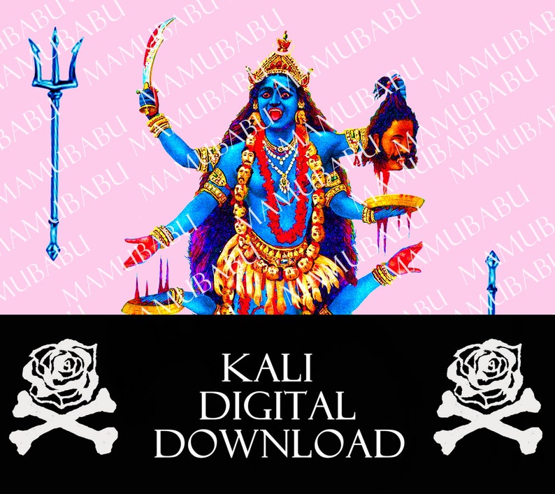 Kali Digital Download, Kali Digital Art, Kali Ma, Goddess, Hindu, Vedas ...
