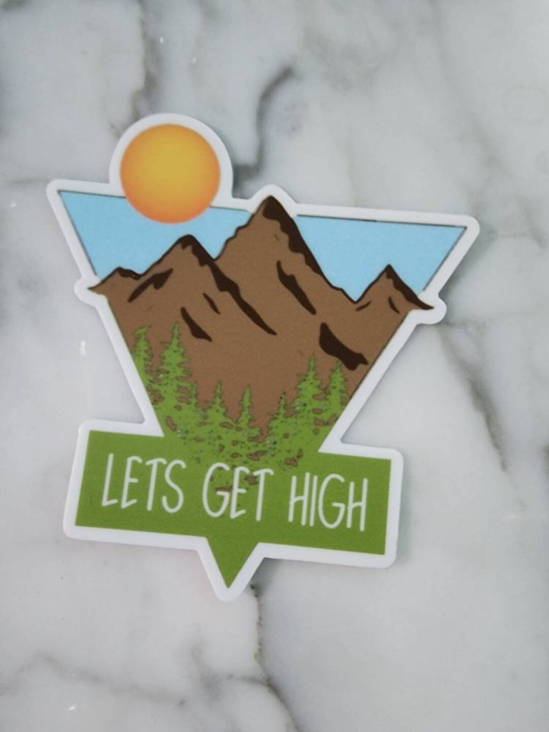 Lets Get High Sticker | Waterproof Vinyl Sticker for Laptops, Water ...