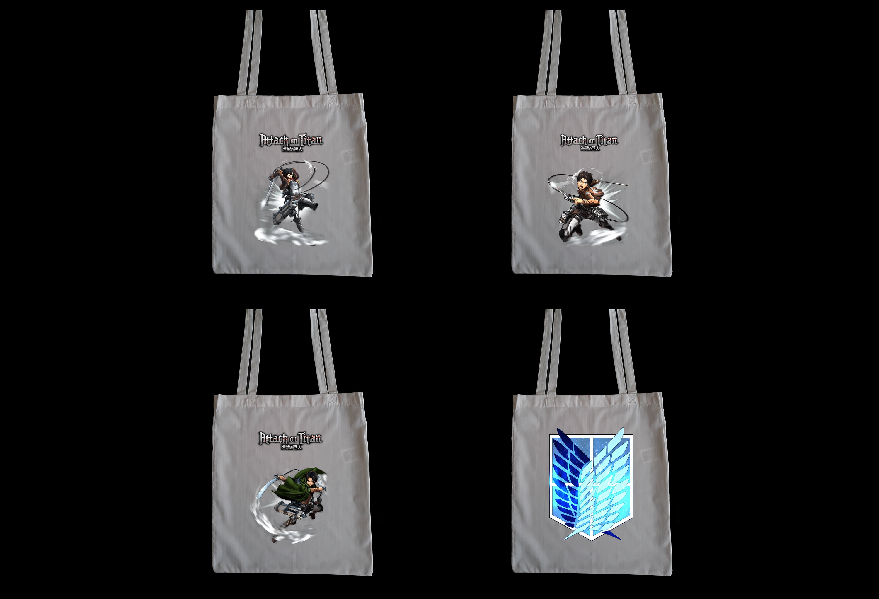 Anime Tote Bag Attack on Titan - Etsy UK
