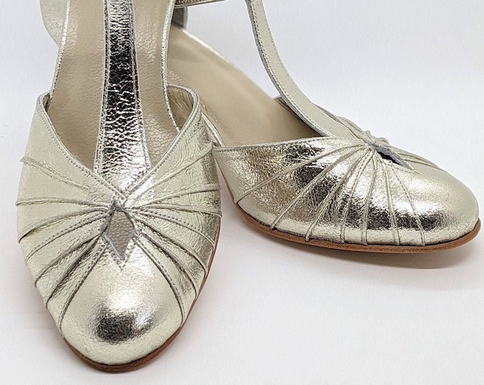 Volare Shoes – Diamante in Metallic Colors – Vintage Inspired, Handmade ...