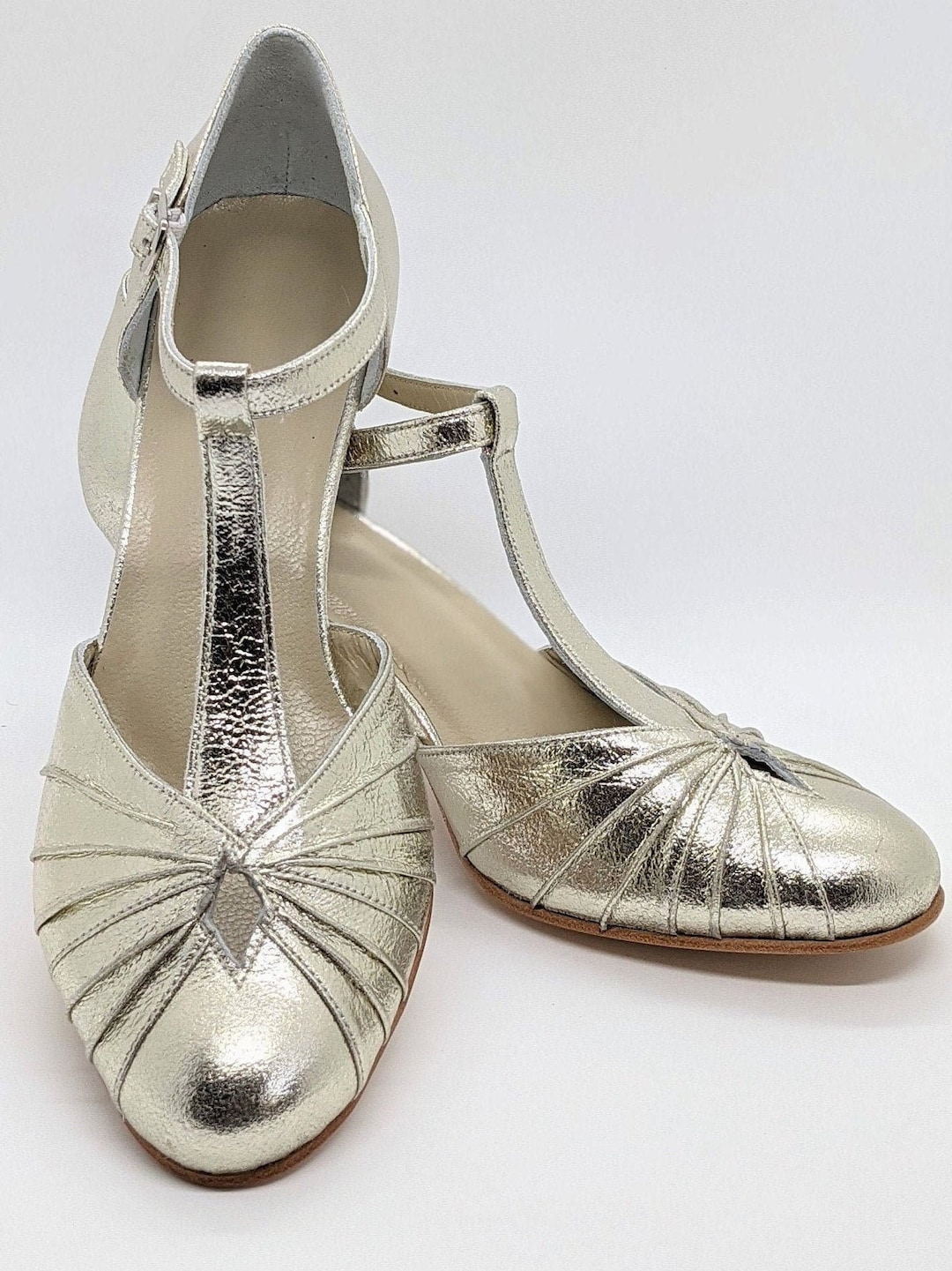 Volare Shoes Diamante in Metallic Colors Vintage Inspired, Handmade ...