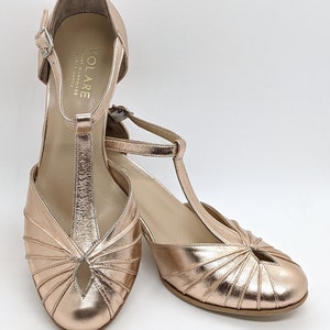Volare Shoes Diamante in Metallic Colors Vintage Inspired, Handmade ...