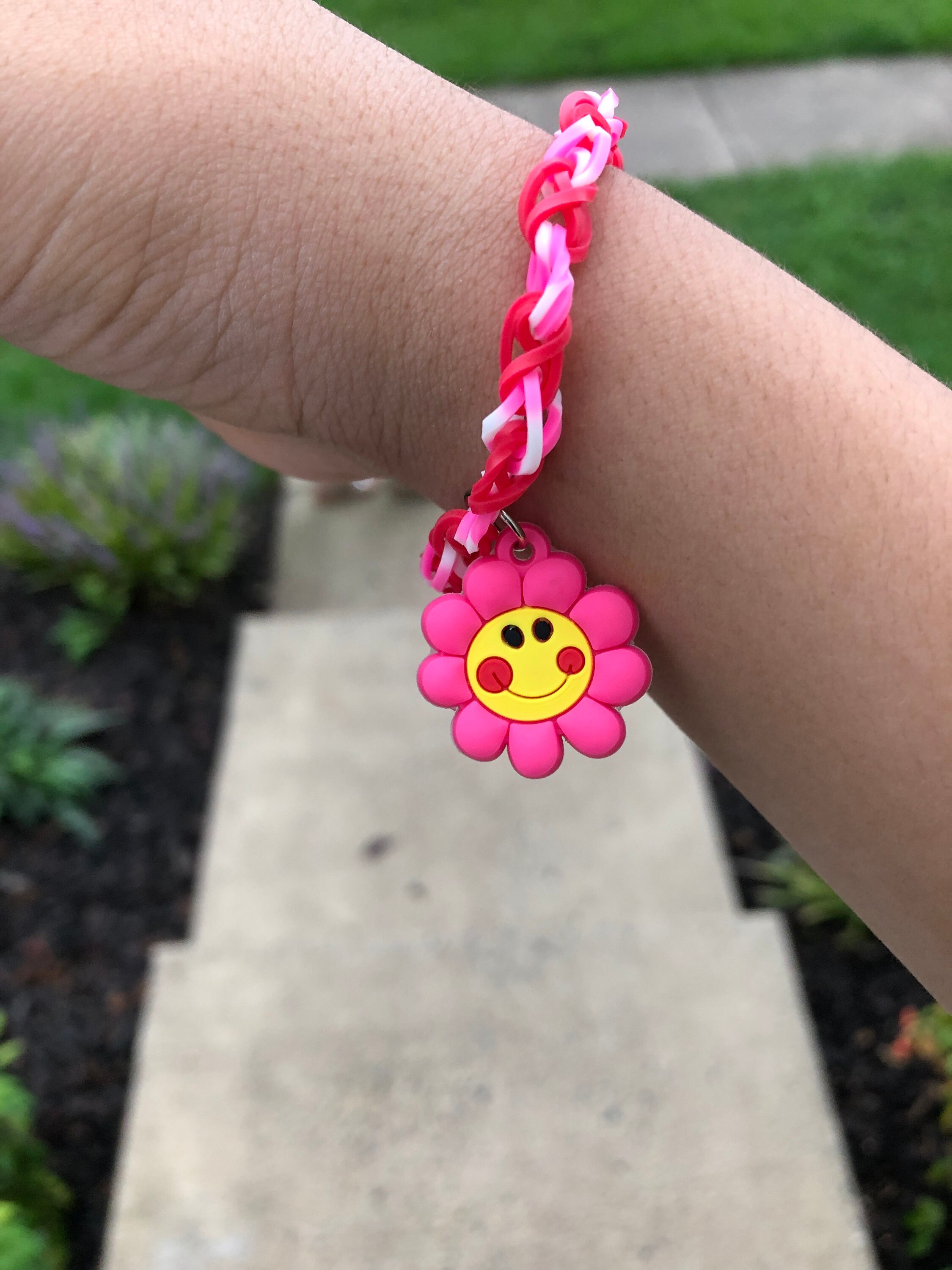 Rainbow Loom Single Chain Bracelets With Charms - Etsy