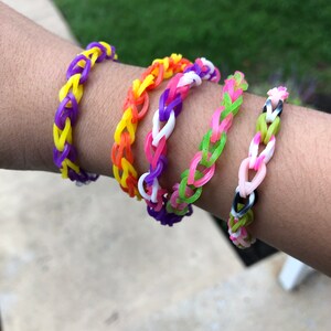 Rainbow loom bracelets. Single chain 25 piece set | Etsy