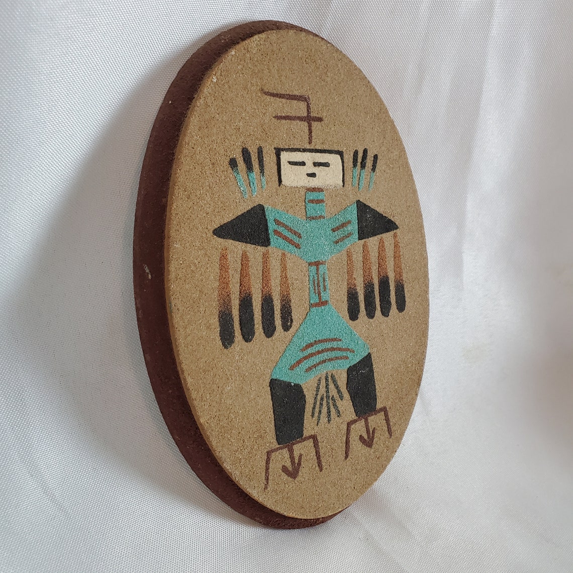 Thunder People Navajo Sand Painting, Bert Tsosie Vtg Southwest Native ...