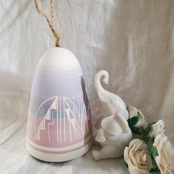 Native American Ceramic Bell Pastel Navajo Home Decor Native | Etsy