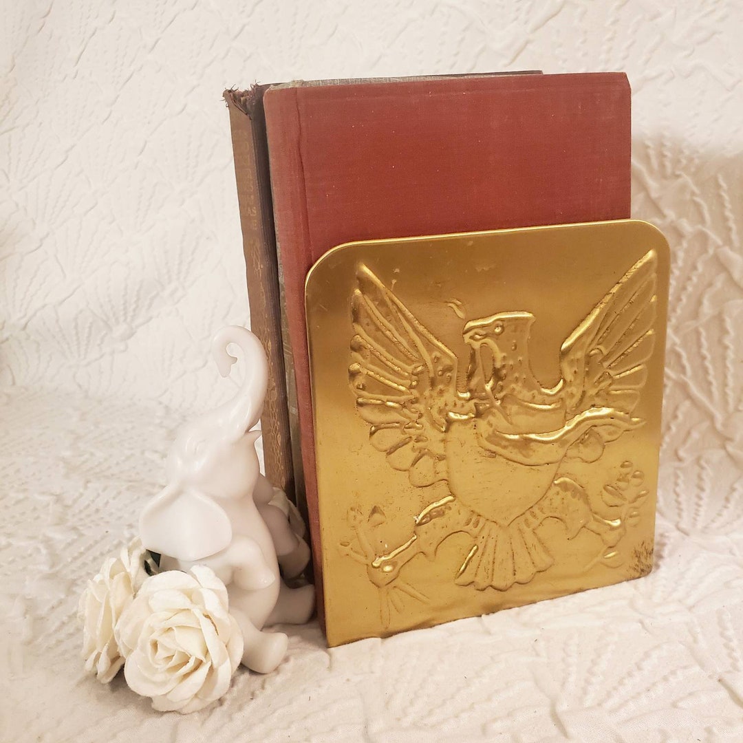Federalist Eagle Brass Bookends, Vintage Library Decor, Americana Eagle ...