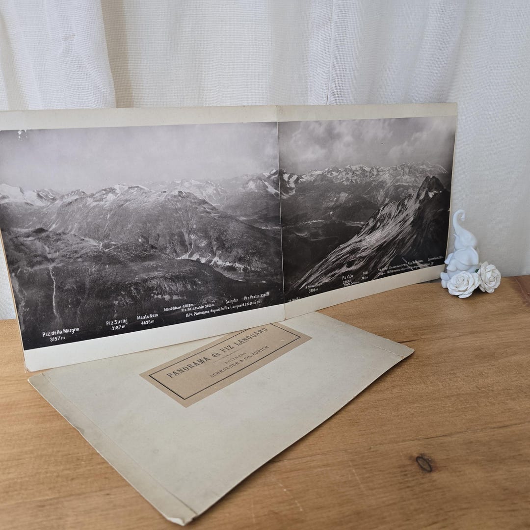 Early 1900s Print of Piz Languard of the Livigno Alps, Switzerland Alps ...