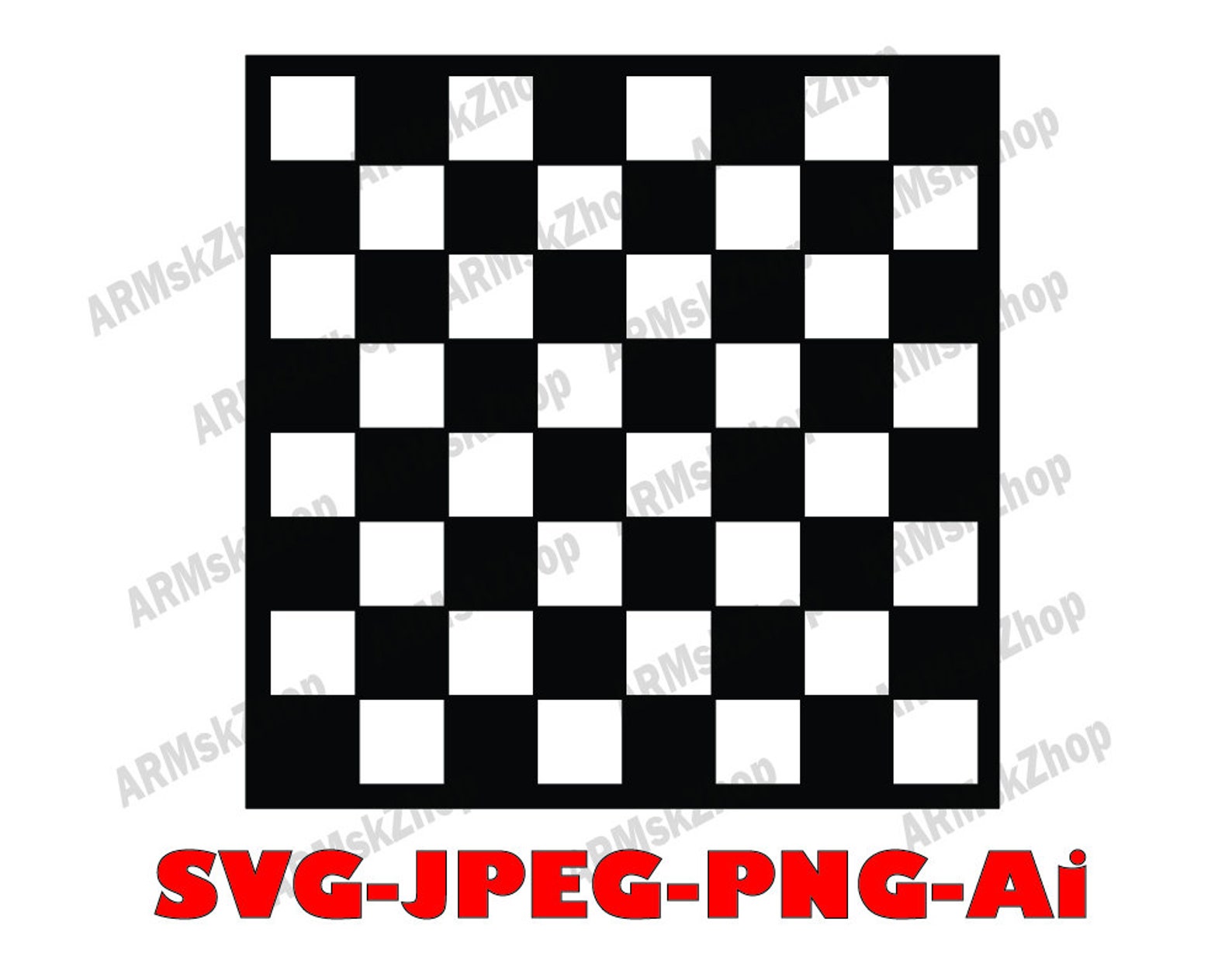 Square 8X8 / Checkerboard SVG, PNG, Jpeg, Ai - Files - Etsy