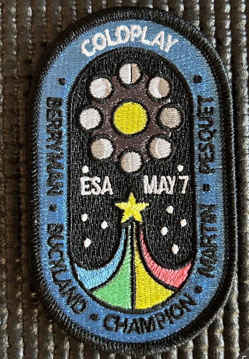 Coldplay ESA NASA International Space Station Patch - 4.5” X 2.5” - Etsy