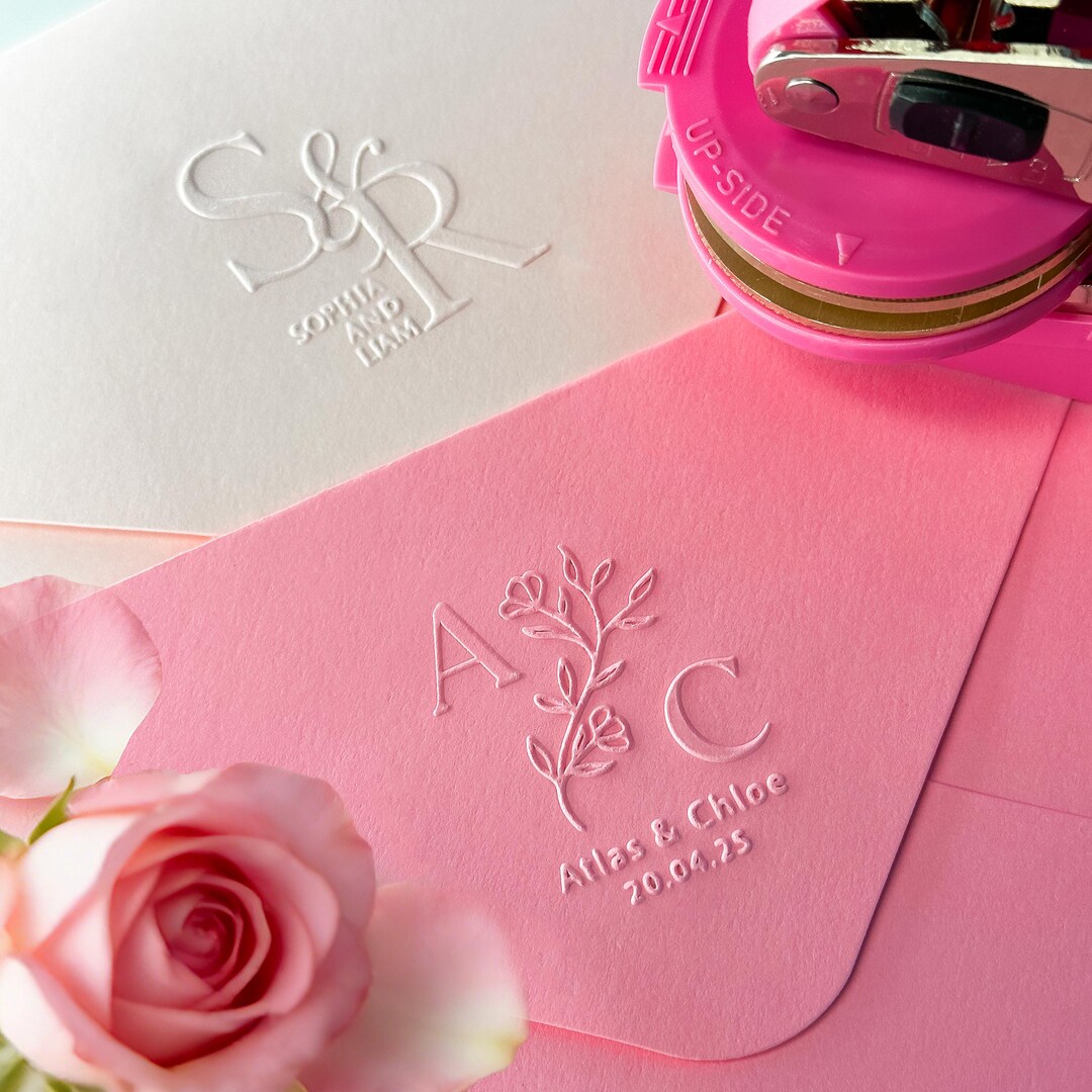 Custom Wedding Embosser | Personalized Monogram Embosser | Invitation ...