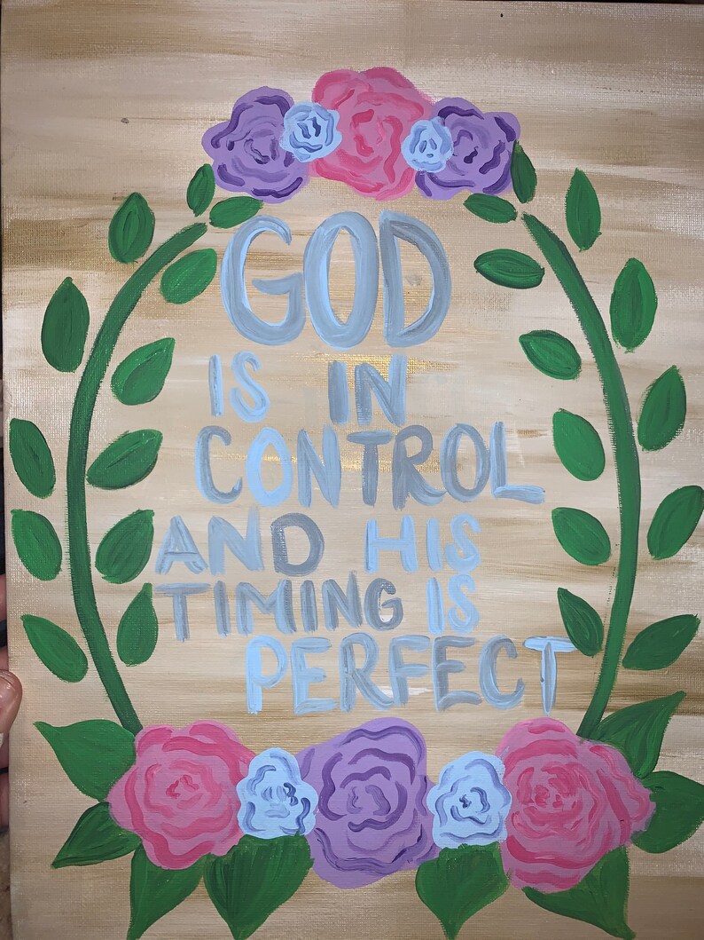 God is in Control Painting - Etsy
