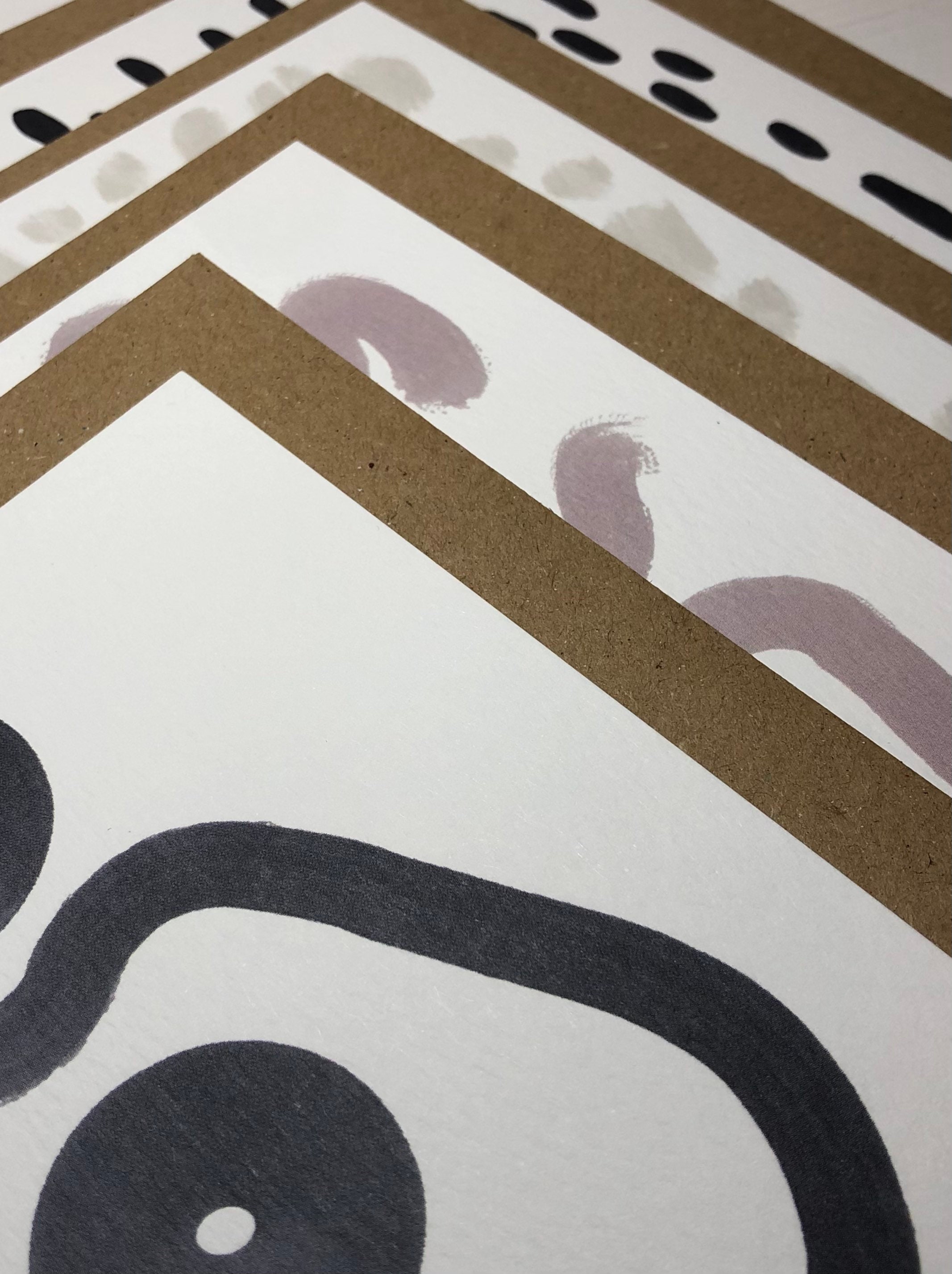 Minimalist greeting card set 4 A6 Blank cards | Etsy