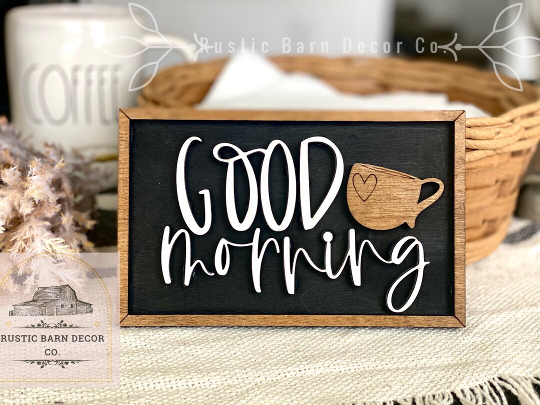 Coffee Barsign | Good Morning Coffee , Rustic Small Coffee Signs ...