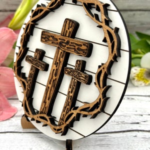 Easter Tiered Tray Decor , Easter Tier Tray , He is Risen, Religious ...