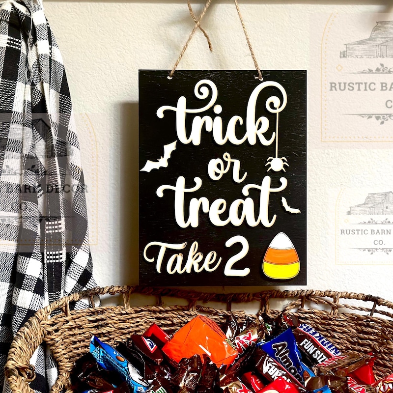 Take 3 Candies Halloween Sign - Etsy