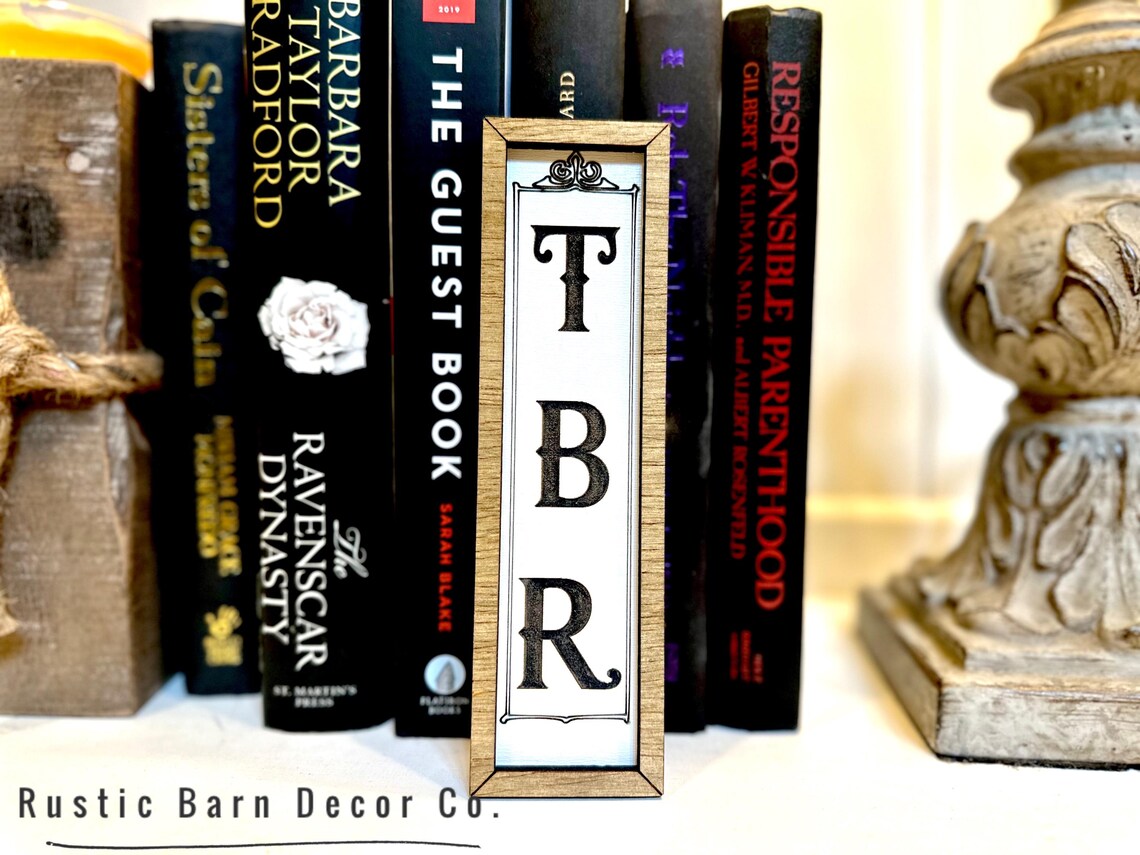 Library TBR Sign, Bookshelf, Bookish Decor for Book Nook, Book Lover ...