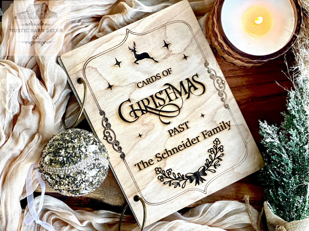 Personalized Christmas Card Holder, Book, Binder, Keepsake, Storage ...