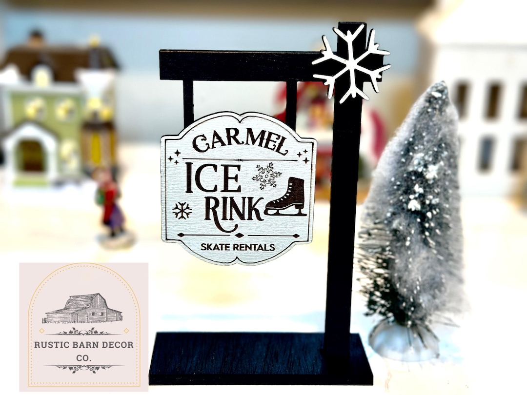 Christmas Ice Rink Sign | Ice Skating Christmas Village Sign|tiered ...